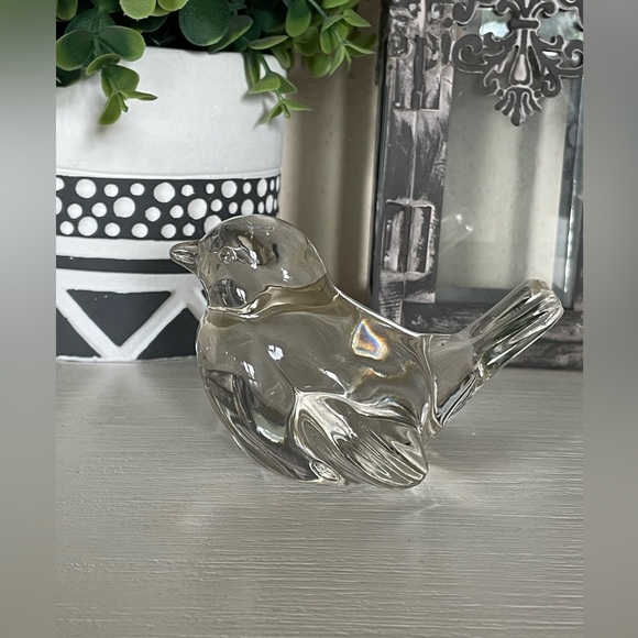 Fenton | Accents | Vintage Clear Glass Fenton Bird Figure Long Tail ...